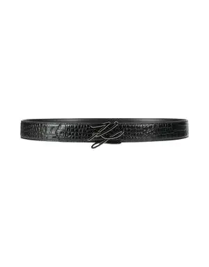 Karl Lagerfeld Crocodile-effect Leather Belt