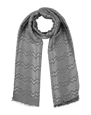 MISSONI Woman Scarf Grey Size - Polyester, Modal, Viscose