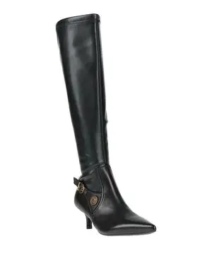 Pinko Leather Embellished Pointed Toe Low Heel Boots