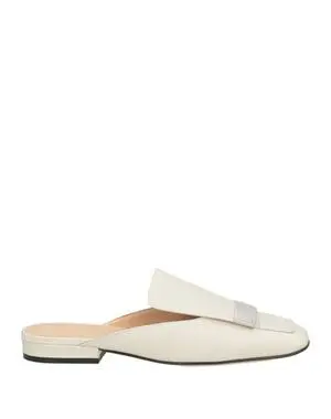 SERGIO ROSSI Sergio Rossi Burgundy Leather Mules White