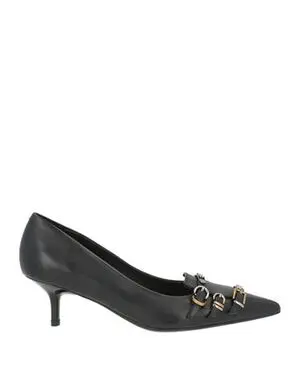 Pinko Leather Pumps With Buckle And Stud Embellishments