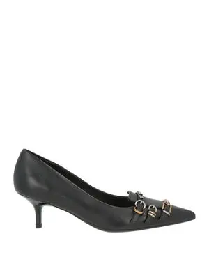 Pinko Leather Pumps With Buckle And Stud Embellishments