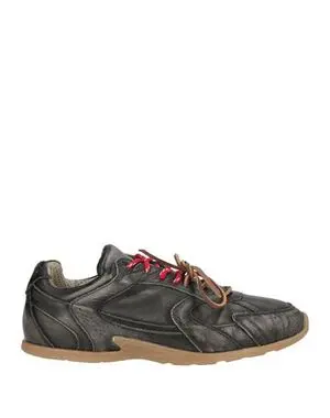 OVYE OVYÉ Charcoal Leather Distressed Low-Top Sneakers Charcoal