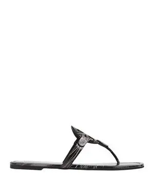 Tory Burch Leather Thong Sandals - Grey