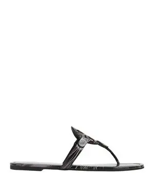 Tory Burch Leather Thong Sandals - Grey