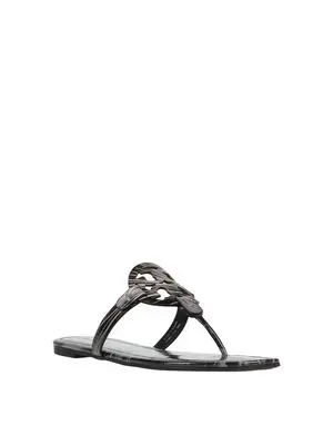 Tory Burch Leather Thong Sandals - Grey