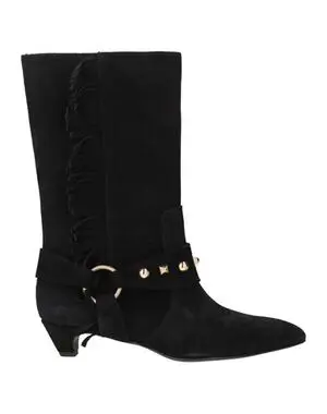 OVYE Suede Appliqué Boots - Black