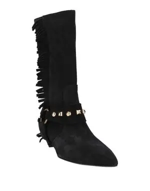 OVYE Suede Appliqué Boots - Black