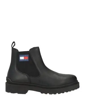 Tommy Hilfiger Leather Chelsea Boots - Black
