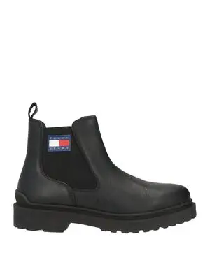 Tommy Hilfiger Leather Chelsea Boots - Black