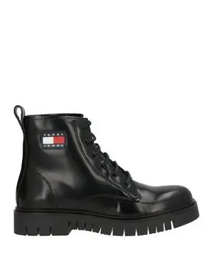 Tommy Hilfiger Glossed-leather Lace-up Combat Boots