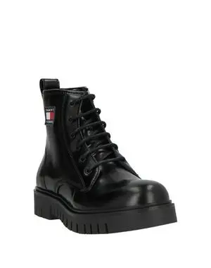 Tommy Hilfiger Glossed-leather Lace-up Combat Boots