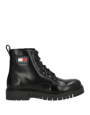 Tommy Hilfiger Glossed-leather Lace-up Combat Boots