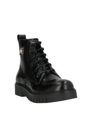 Tommy Hilfiger Glossed-leather Lace-up Combat Boots