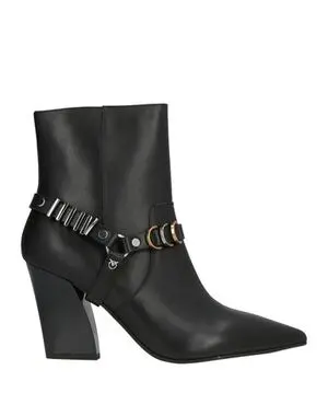 Pinko Leather Ankle Boots With Block Heel