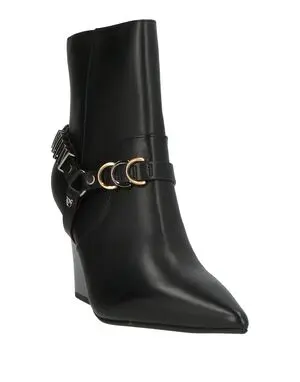 Pinko Leather Ankle Boots With Block Heel