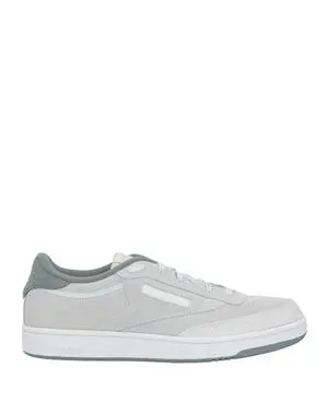 REEBOK Club C 85 Light Leather And Textile Sneakers - Light Grey