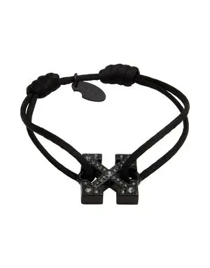 OFF-WHITE™ Crystal Embellished Bracelet In Brass