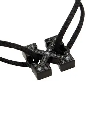 OFF-WHITE™ Crystal Embellished Bracelet In Brass