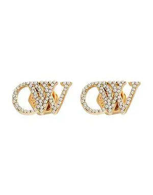 OFF-WHITE™ Brass And Crystal Stud Earrings