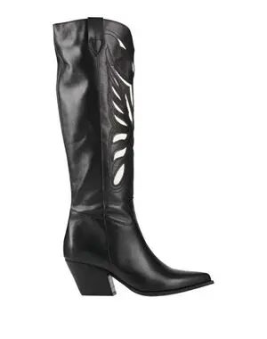 DIVINE FOLLIE Leather Two-tone Cowboy Boots