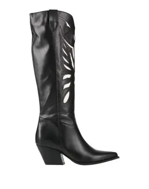 DIVINE FOLLIE Leather Two-tone Cowboy Boots