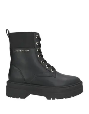Tommy Hilfiger Leather And Textile Ankle Boots