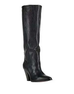 Tommy Hilfiger Leather Snakeskin-print Cowboy Boots