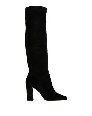 DIVINE FOLLIE Suede Square Toe Block Heel Boots