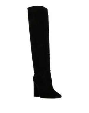 DIVINE FOLLIE Suede Square Toe Block Heel Boots