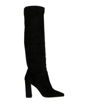 DIVINE FOLLIE Suede Square Toe Block Heel Boots