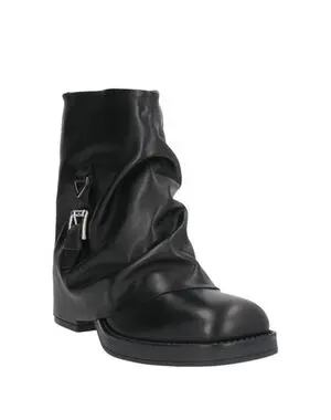 OVYE Calfskin Ankle Boots With Buckle Detail - Black