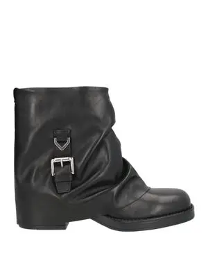OVYE Calfskin Ankle Boots With Buckle Detail - Black