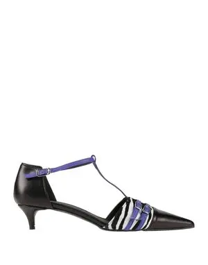 OVYE Leather T-bar Kitten Heel Pumps