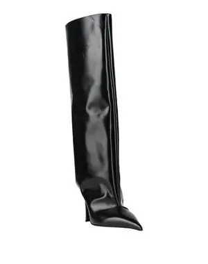 MUGLER Leather Boots With Metallized Heel
