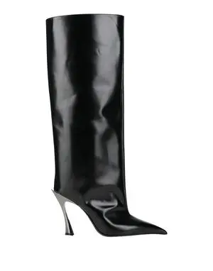 MUGLER Leather Boots With Metallized Heel