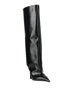 MUGLER Leather Boots With Metallized Heel