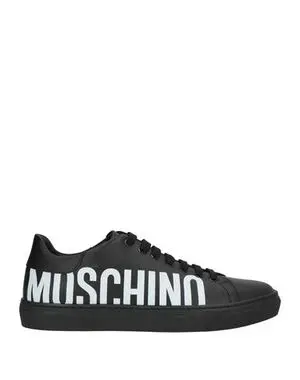 Moschino Calfskin Low-top Sneakers With Hook Fastenings