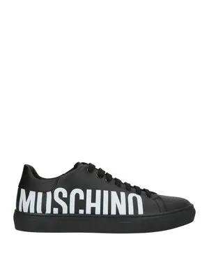 Moschino Calfskin Low-top Sneakers With Hook Fastenings