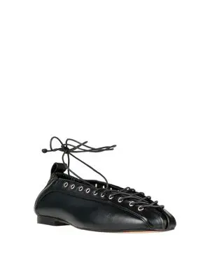 OVYE Leather Ballet Flats With Appliqués And Studs