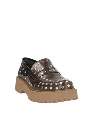 OVYE Dark Leather Chunky Loafers