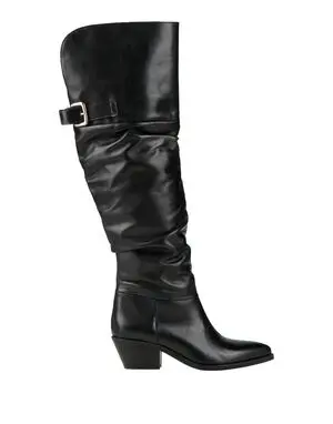 OVYE Calfskin Leather Boots With Buckle Fastening