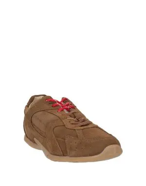 OVYE Light Brown Leather Low-top Suede Sneakers