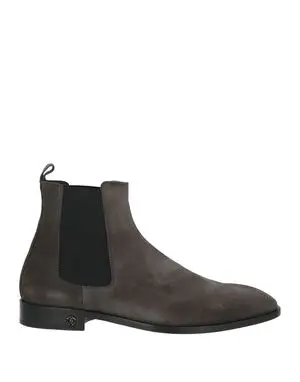 Roberto Cavalli Leather Ankle Boots - Charcoal