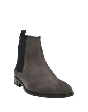 Roberto Cavalli Leather Ankle Boots - Charcoal
