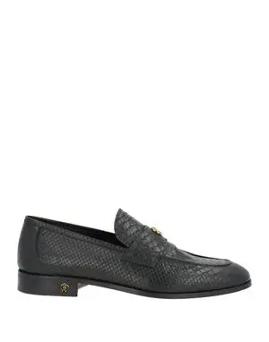 Roberto Cavalli Crocodile-effect Calfskin Loafers