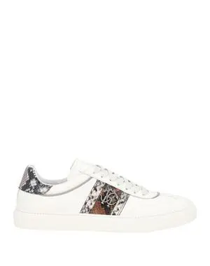 Roberto Cavalli Calfskin Low-top Sneakers - Ivory