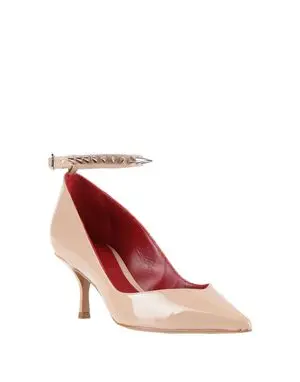 ANIYE BY Leather Pointed Toe Spool Heel Pumps - Blush