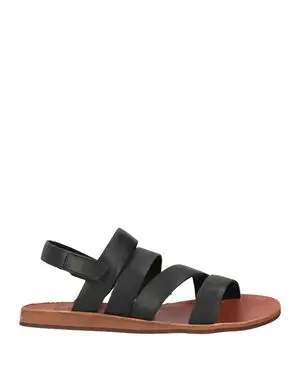 FELMINI Calfskin Slingback Sandals - Black