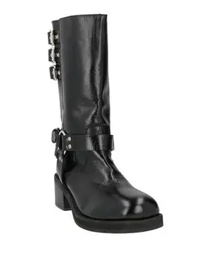 ANIYE BY Leather Buckled Block Heel Boots